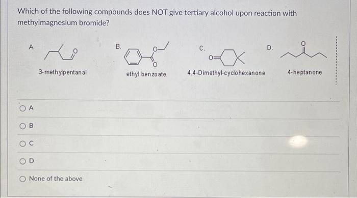 Solved Which of the following compounds does NOT give | Chegg.com