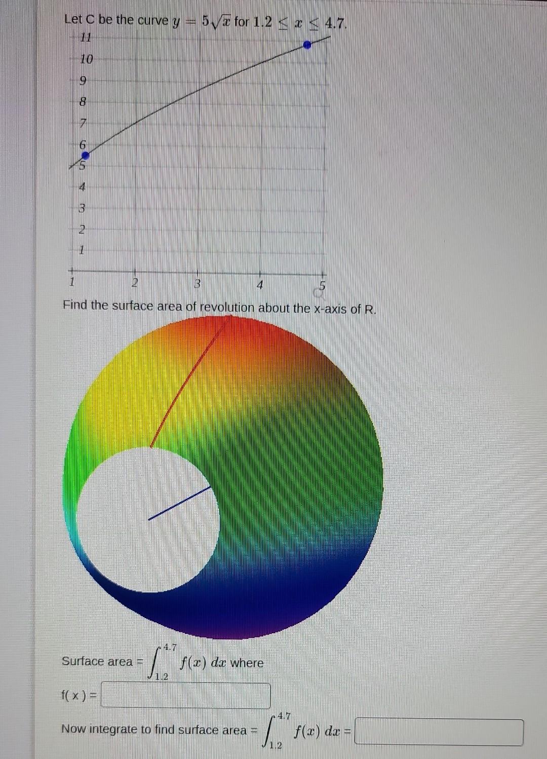 [Solved]: thank you! Find the surface area of revo