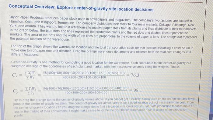 Solved Conceptual Overview: Explore center-of-gravity site | Chegg.com
