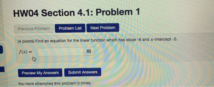 Solved HW04 Section 4.1: Problem 1 Previous Problem Problem | Chegg.com