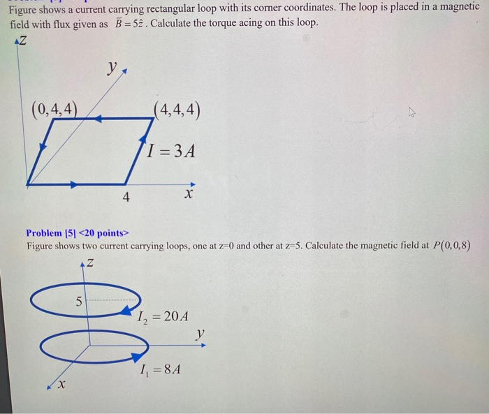 Solved Figure shows a current carrying rectangular loop with | Chegg.com