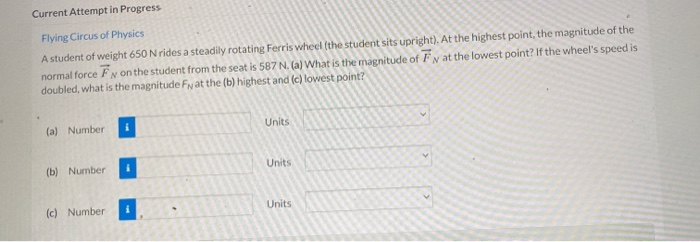 Solved Current Attempt in Progress Flying Circus of Physics | Chegg.com