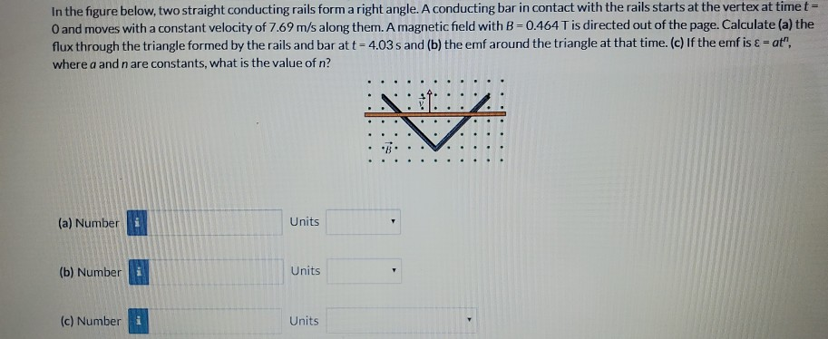 Solved In the figure below, two straight conducting rails | Chegg.com