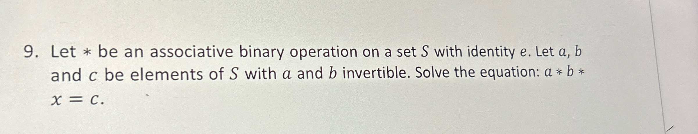 Solved Let ** ﻿be an associative binary operation on a set S | Chegg.com