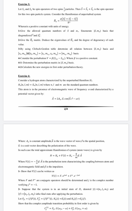 Solved Exercise 1 Calculate The Ground State Energy Of