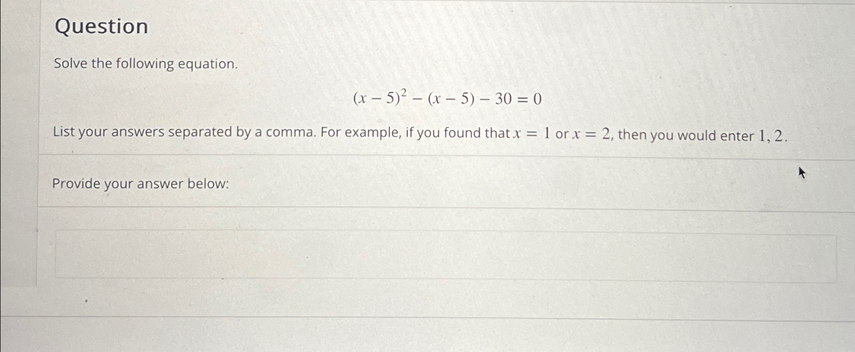 Solved QuestionSolve the following | Chegg.com