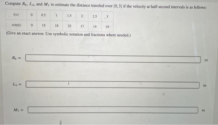 Solved Compute R6,L6, and M3 to estimate the distance | Chegg.com