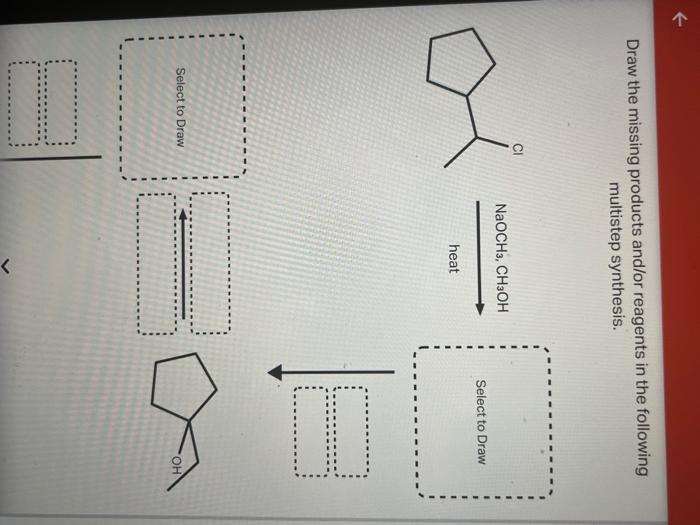 Solved Draw the missing products or reagents in the | Chegg.com
