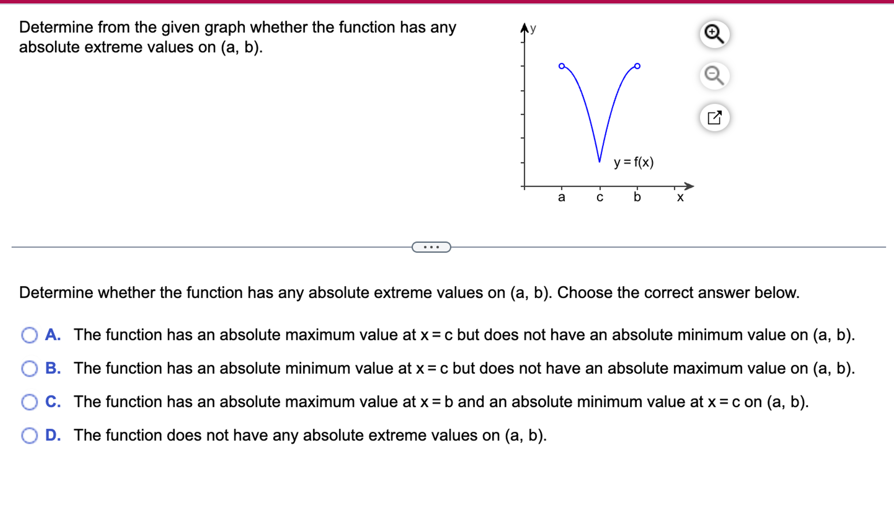 Solved Determine from the given graph whether the function | Chegg.com