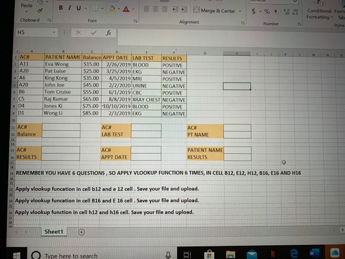 Solved Paste BIU - A. Merge & Center - $ - % .000 000 | Chegg.com
