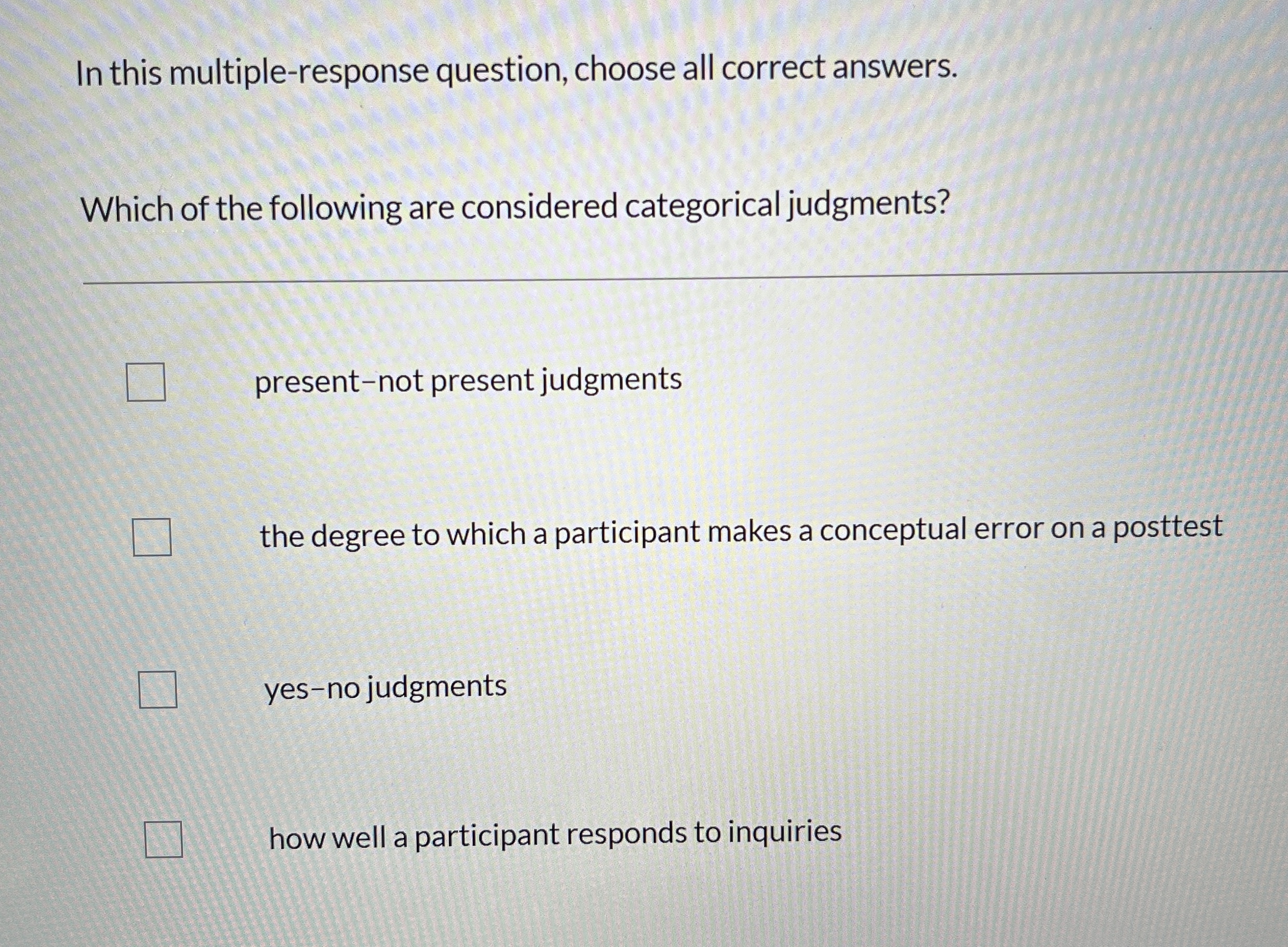 Solved In this multiple-response question, choose all | Chegg.com
