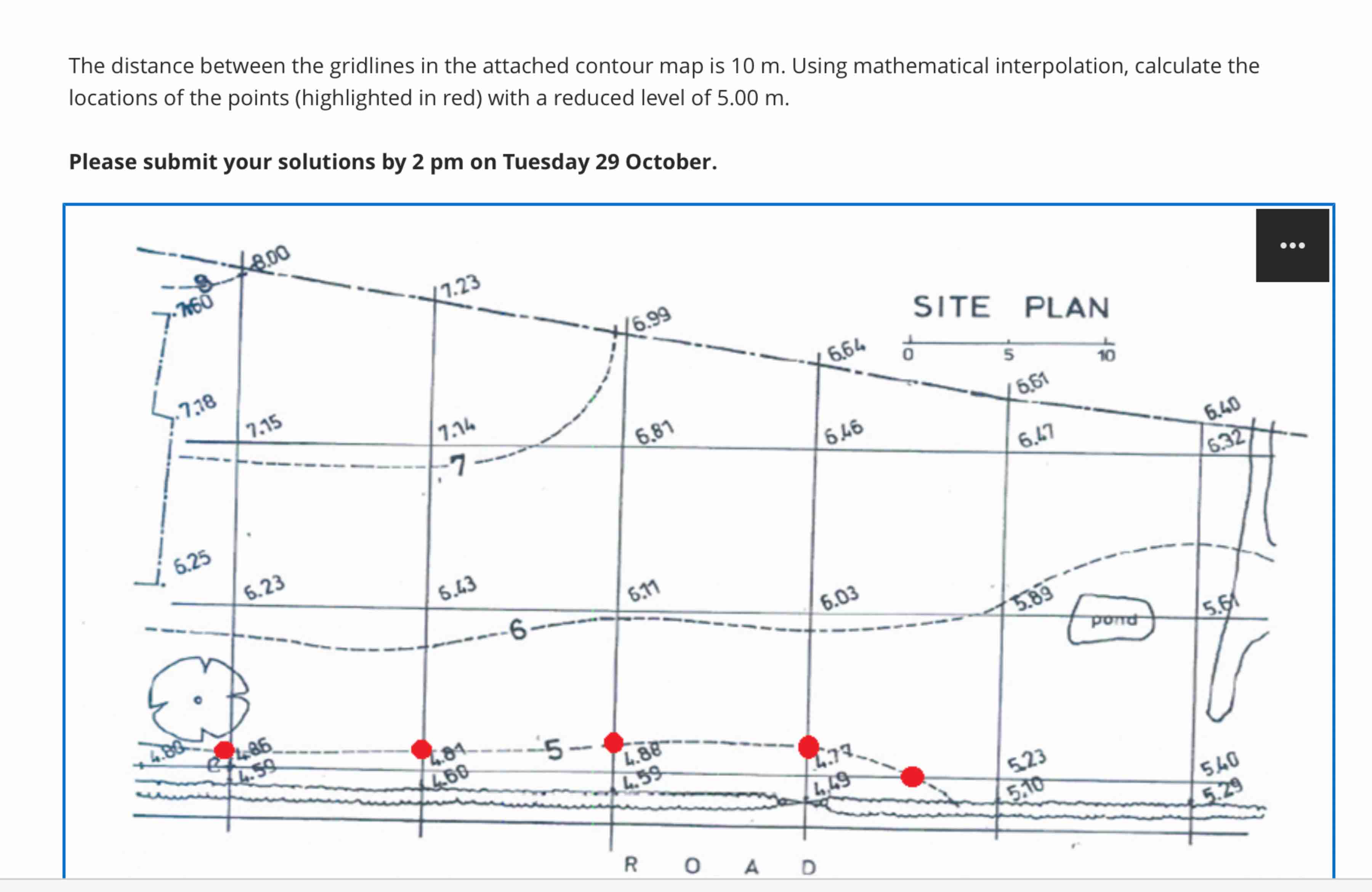 Solved The distance between the gridlines in the attached | Chegg.com