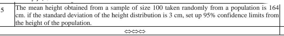 Solved 5 The mean height obtained from a sample of size 100 | Chegg.com