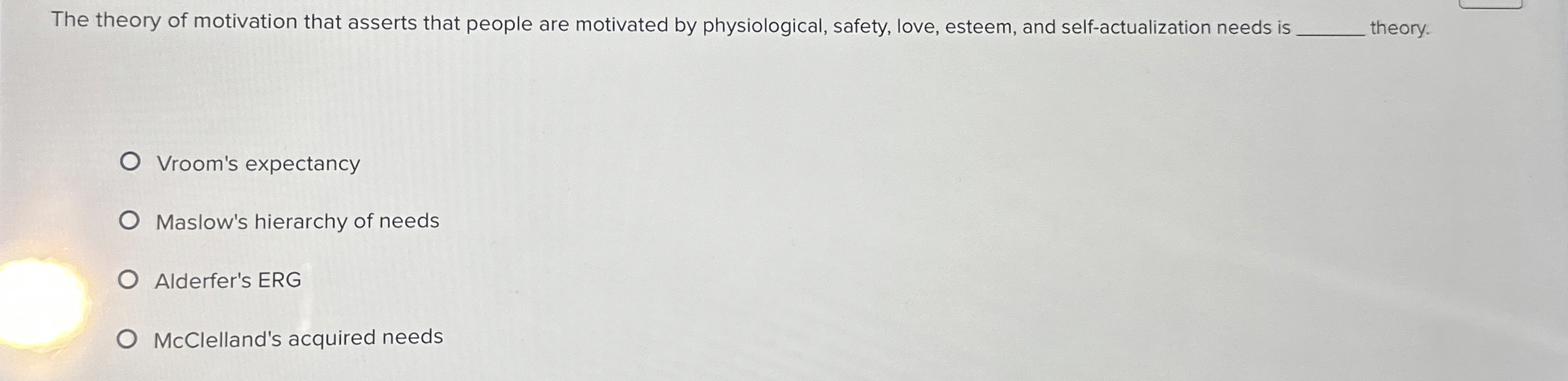 Solved The theory of motivation that asserts that people are | Chegg.com