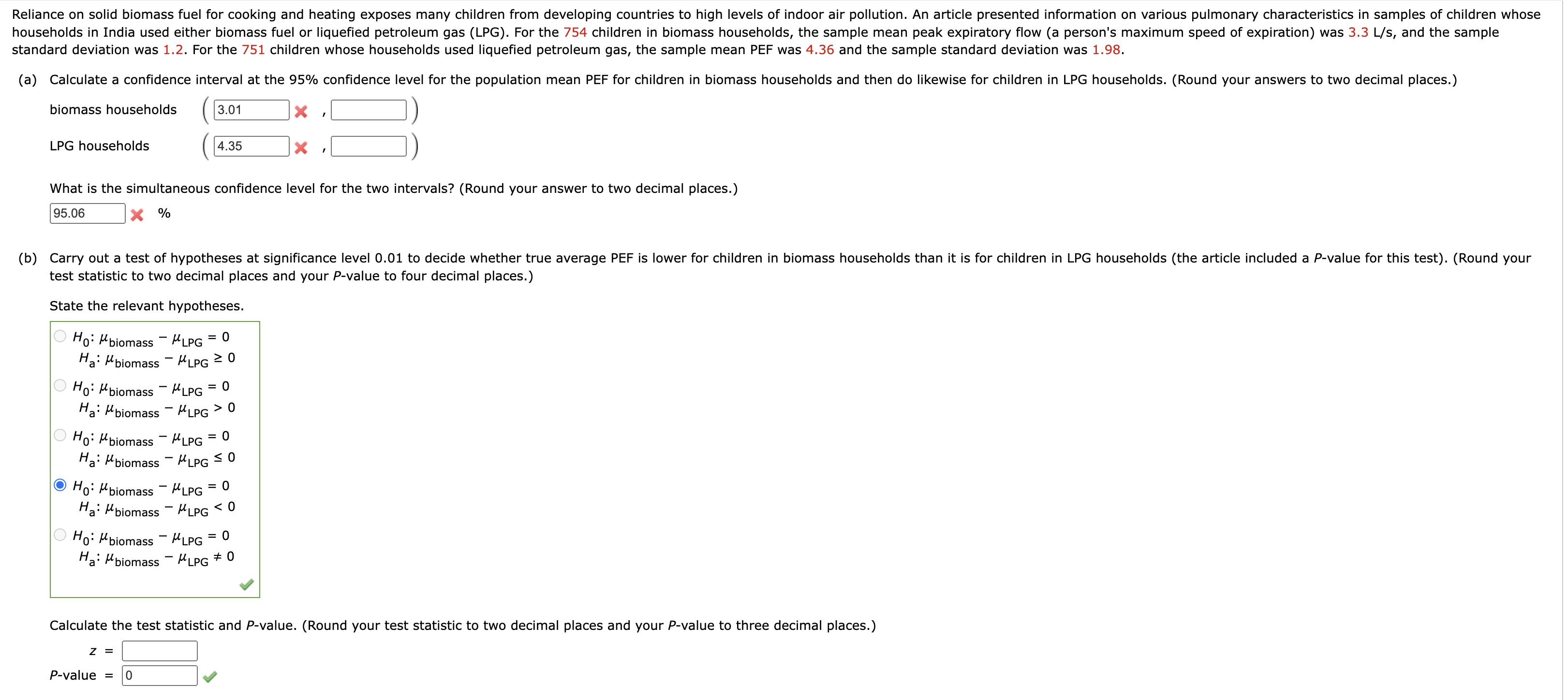 Solved standard deviation was 1.2. ﻿For the 751 ﻿children | Chegg.com