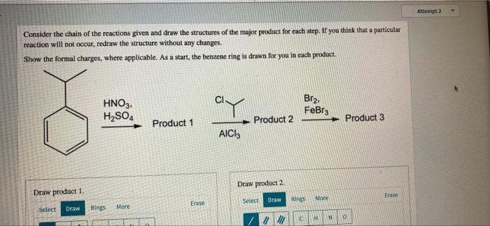 Solved Attempt 2 Consider the chain of the reactions given | Chegg.com