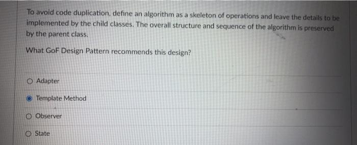 Solved To avoid code duplication, define an algorithm as a | Chegg.com