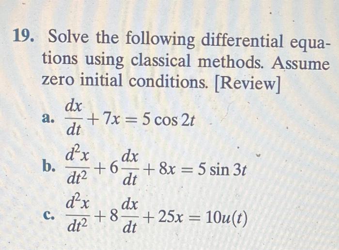 Solved Repeat Problem 19 in Chapter 1 , using Laplace | Chegg.com