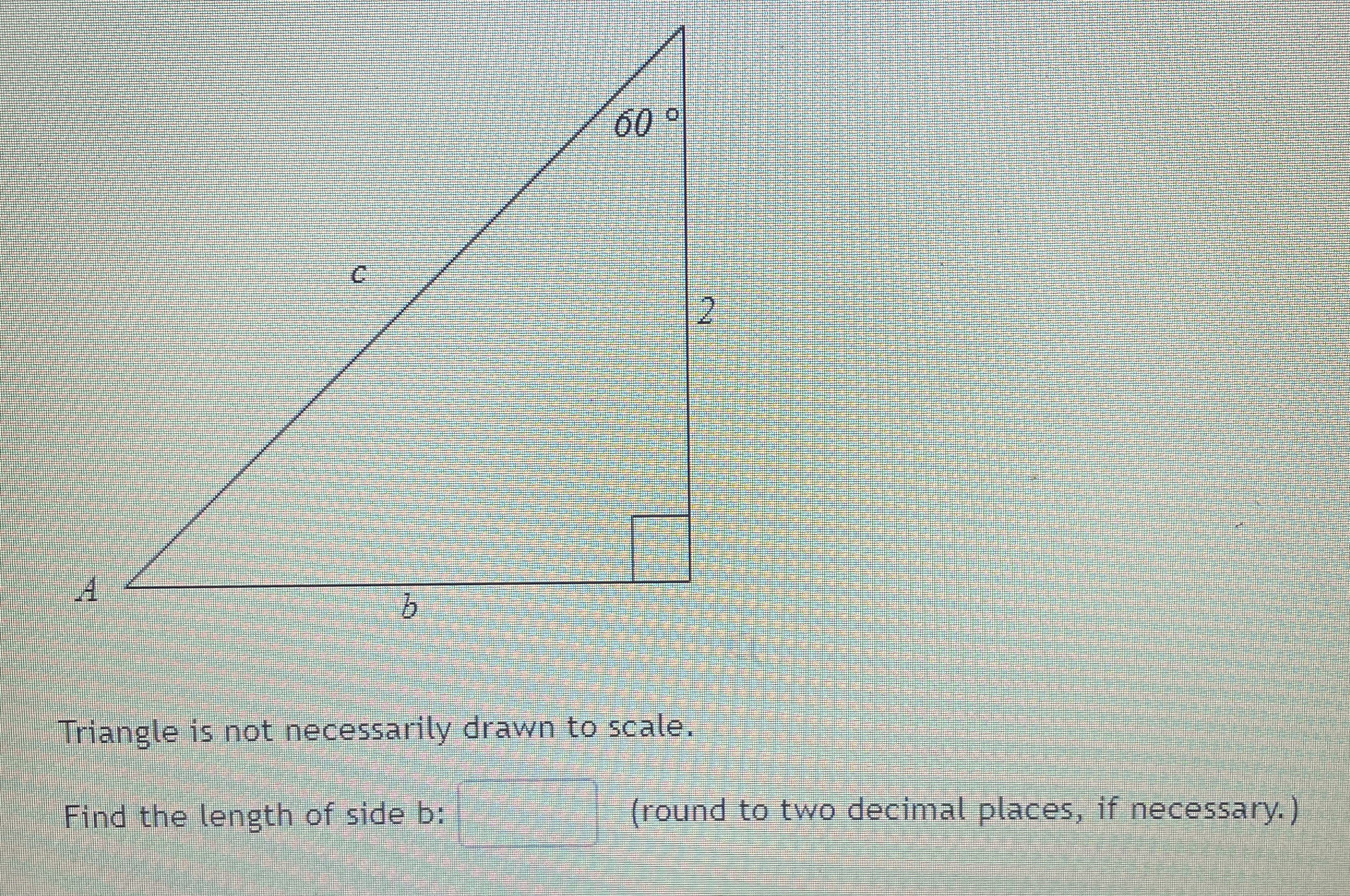 Solved Triangle is not necessarily drawn to scale.Find the | Chegg.com