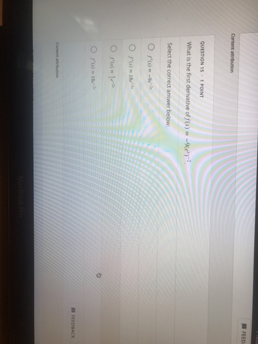 Solved FEED Content attribution QUESTION 15.1 POINT What is | Chegg.com