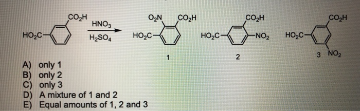 Solved CO2H ON COH CO2H CO H HO,CR HNO3 H2SO4 HOC HOC -NO2 | Chegg.com