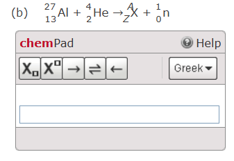 Solved Identify the missing atom or subatomic particle, AZX, | Chegg.com