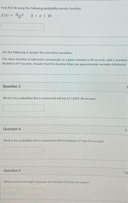 Solved Find P(X