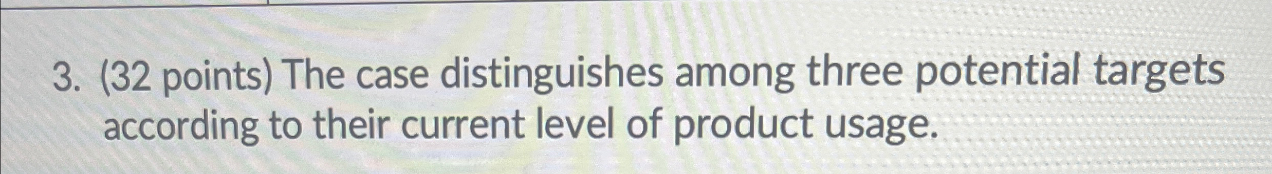 Solved (32 ﻿points) ﻿The case distinguishes among three | Chegg.com