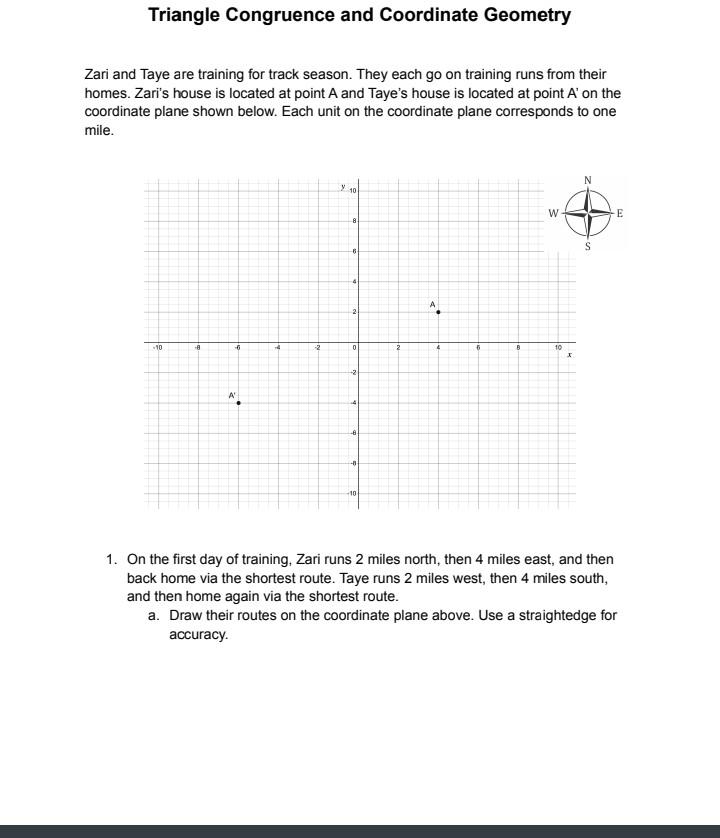 Solved Triangle Congruence and Coordinate Geometry Zari and | Chegg.com