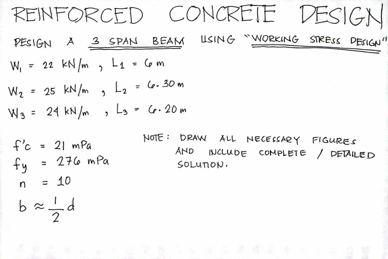 REINFORCED CONCREIE DESIGN|PESIGN A 3 ﻿SPAN BEAM | Chegg.com