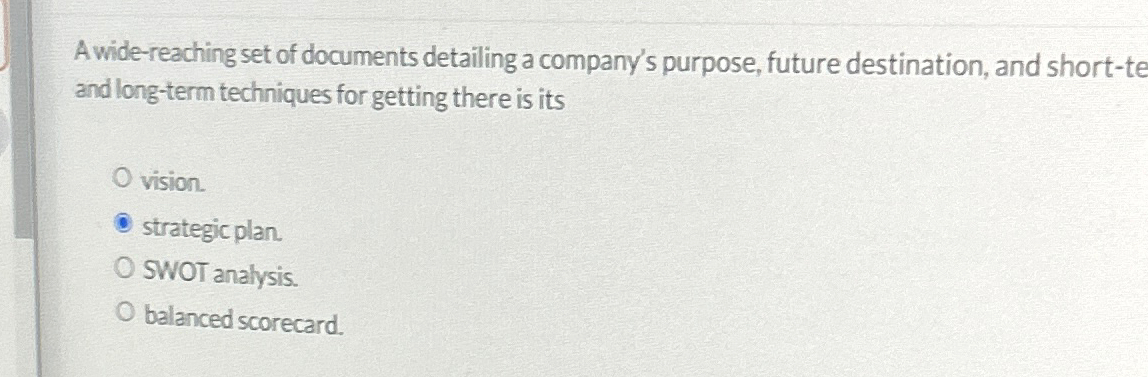 Solved A wide-reaching set of documents detailing a | Chegg.com