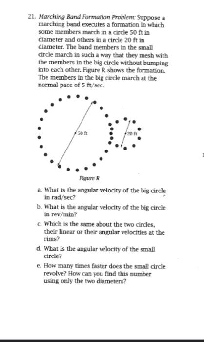 Solved 21. Marching Band Formation Problem: Suppose a | Chegg.com