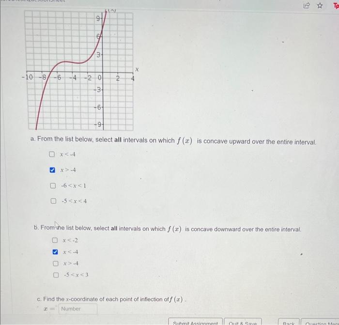 Solved a. From the list below, select all intervals on which | Chegg.com
