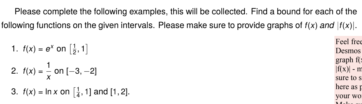 Solved Find a bound for each of thefollowing functions on | Chegg.com