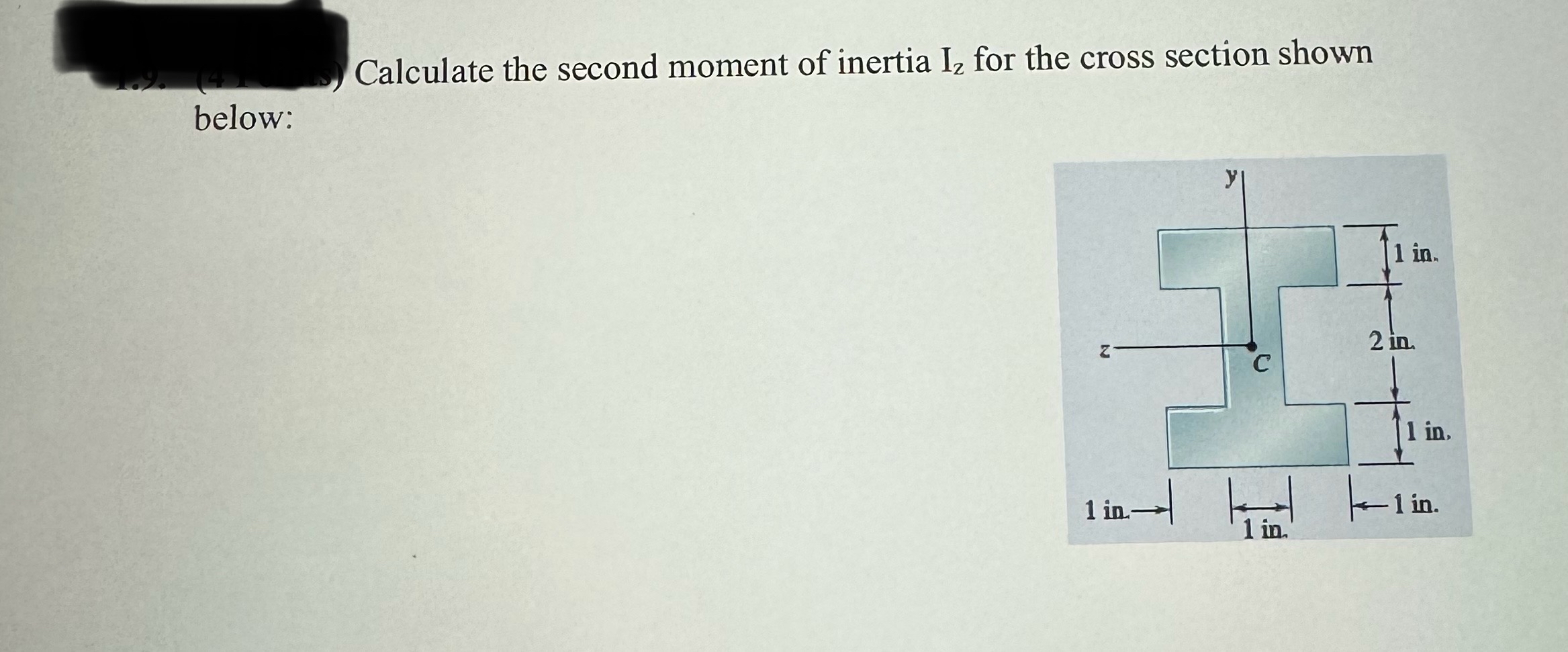 Solved Calculate the second moment of inertia I2 ﻿for the | Chegg.com