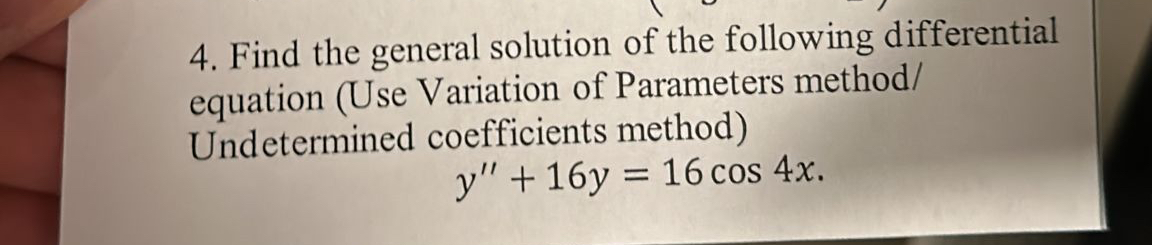 Solved Find the general solution of the following | Chegg.com