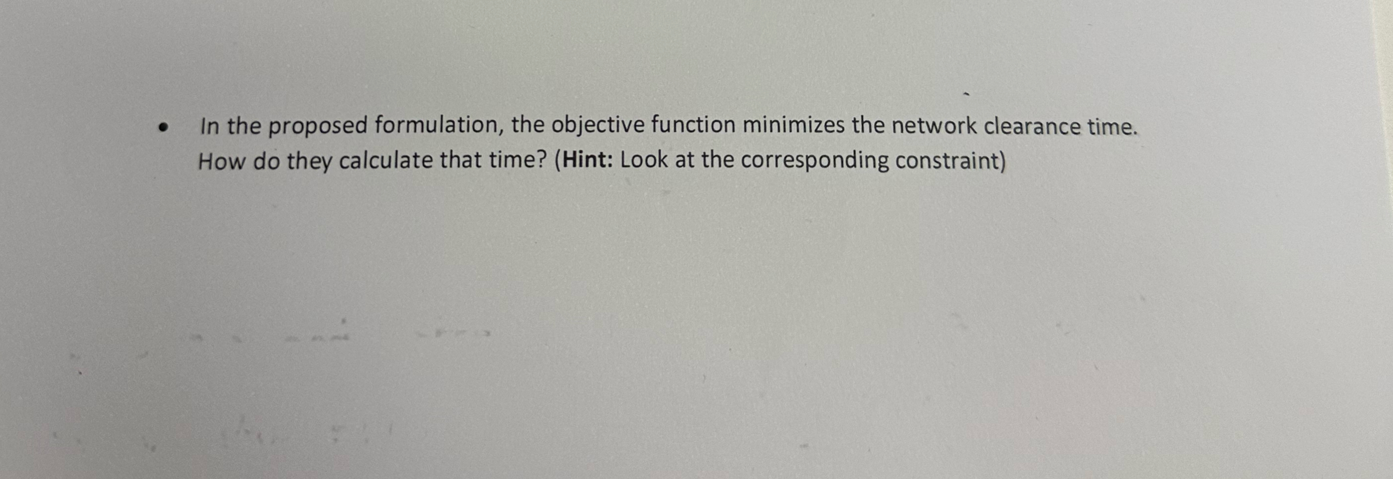 Solved In the proposed formulation, the objective function | Chegg.com