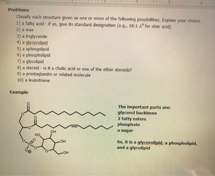 Solved Problems Classify each structure given as one or more | Chegg.com