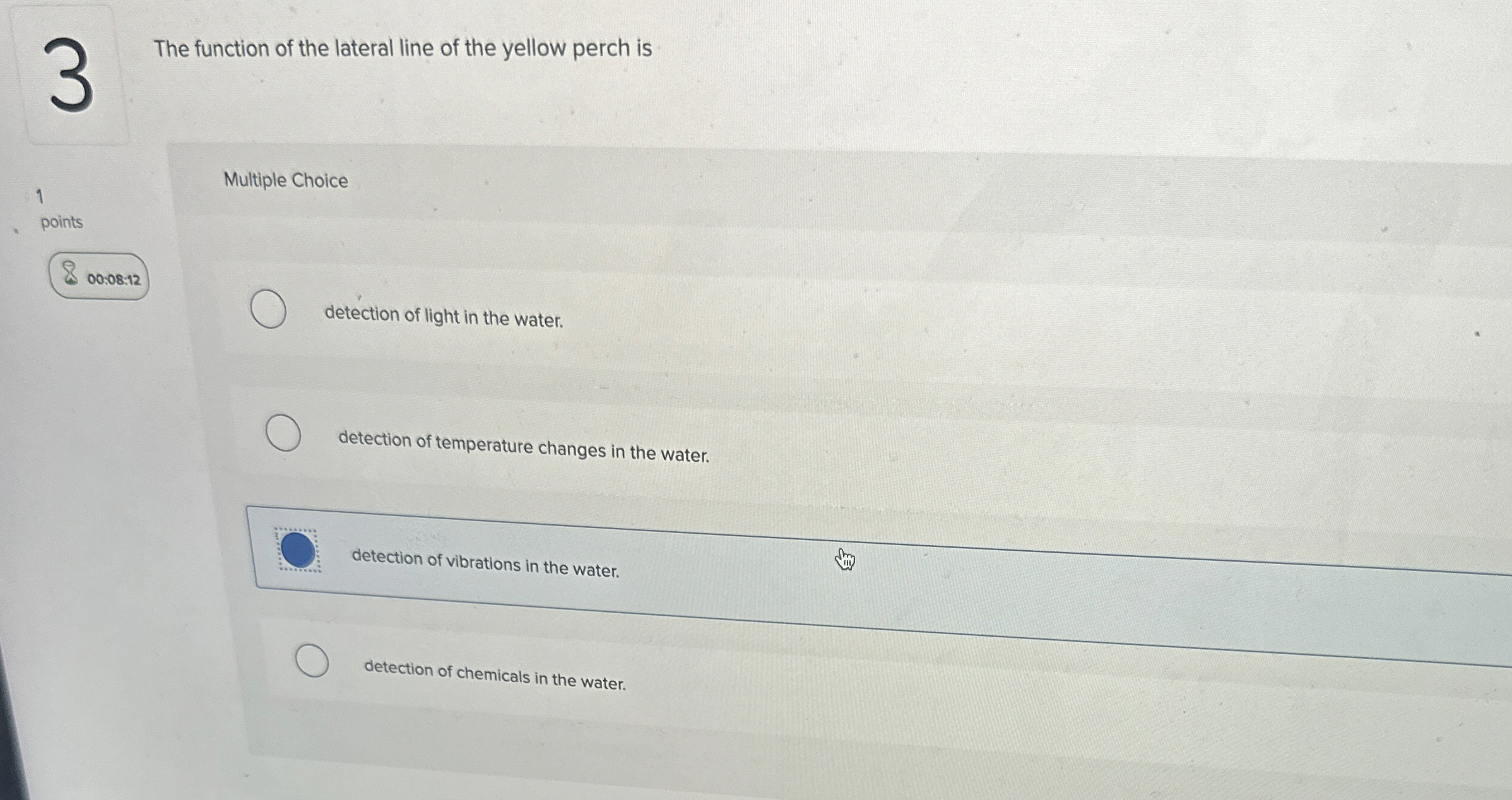 Solved 3The function of the lateral line of the yellow perch | Chegg.com