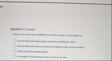 izQuestion 1 (3 ﻿points)??????\geoquad \geoquad | Chegg.com