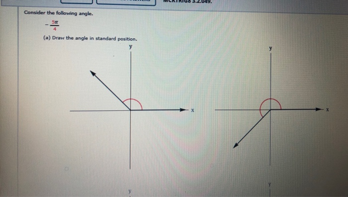 Solved Consider the following angle. ST (a) Draw the angle | Chegg.com