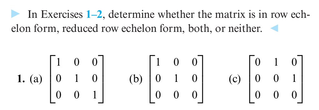 Solved In Exercises 1-2, ﻿determine whether the matrix is in | Chegg.com