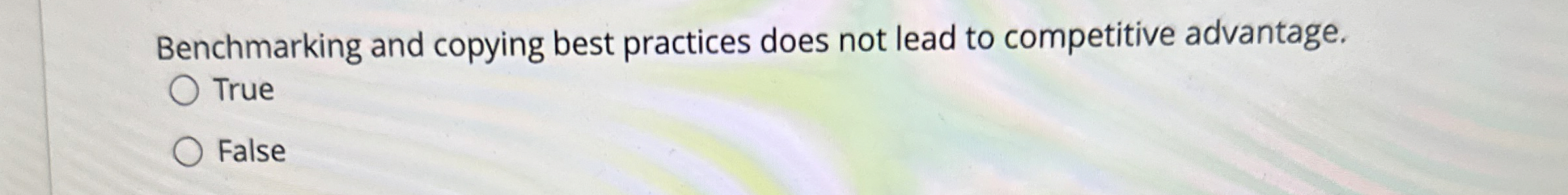 Solved Benchmarking and copying best practices does not lead | Chegg.com