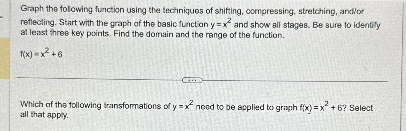 Solved Graph the following function using the techniques of | Chegg.com