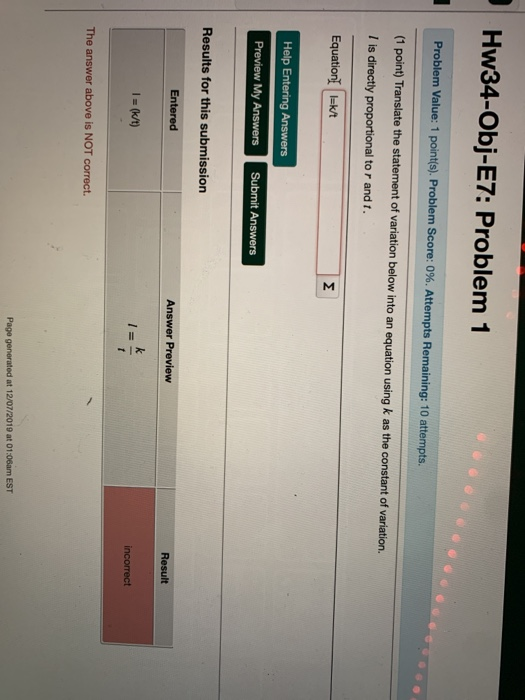 Solved Hw34-Obj-E7: Problem 1 Problem Value: 1 points). | Chegg.com Solved Hw34-Obj-E7: Problem 1 Problem Value: 1 points). | Chegg.com