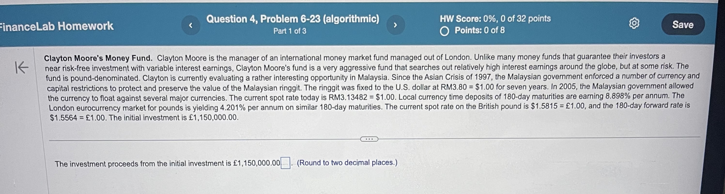 Solved Clayton Moore's Money Fund. Clayton Moore is the | Chegg.com
