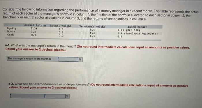 Solved b. What was the contribution of security selection | Chegg.com
