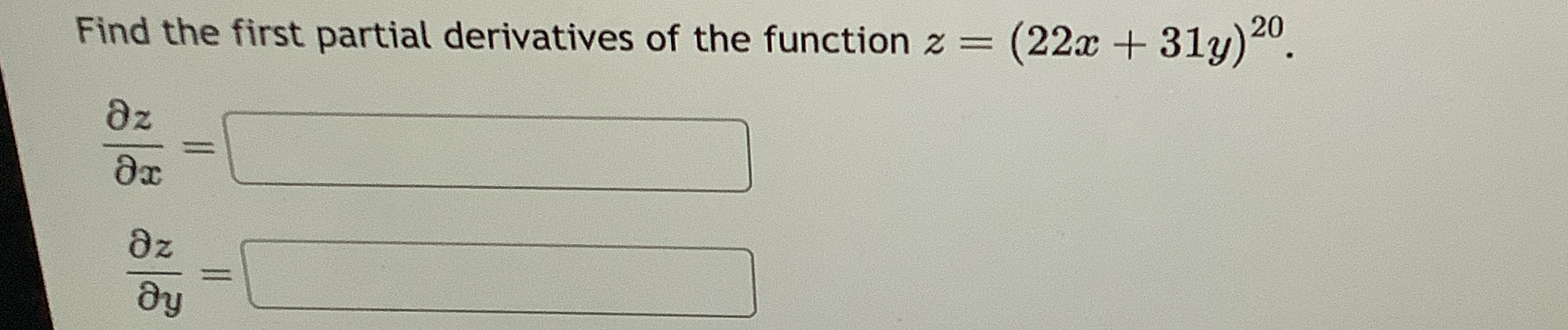 Solved Find the first partial derivatives of the function | Chegg.com