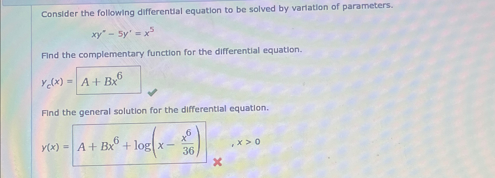 Solved Consider the following differential equation to be | Chegg.com