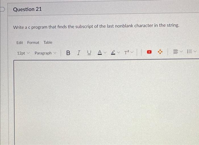 Solved Write a c program that finds the subscript of the | Chegg.com